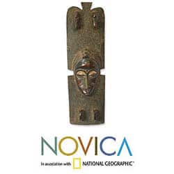 Handmade Sese Wood 'Baule Princess' Africa Mask (Ghana) - Brown - Bed ...