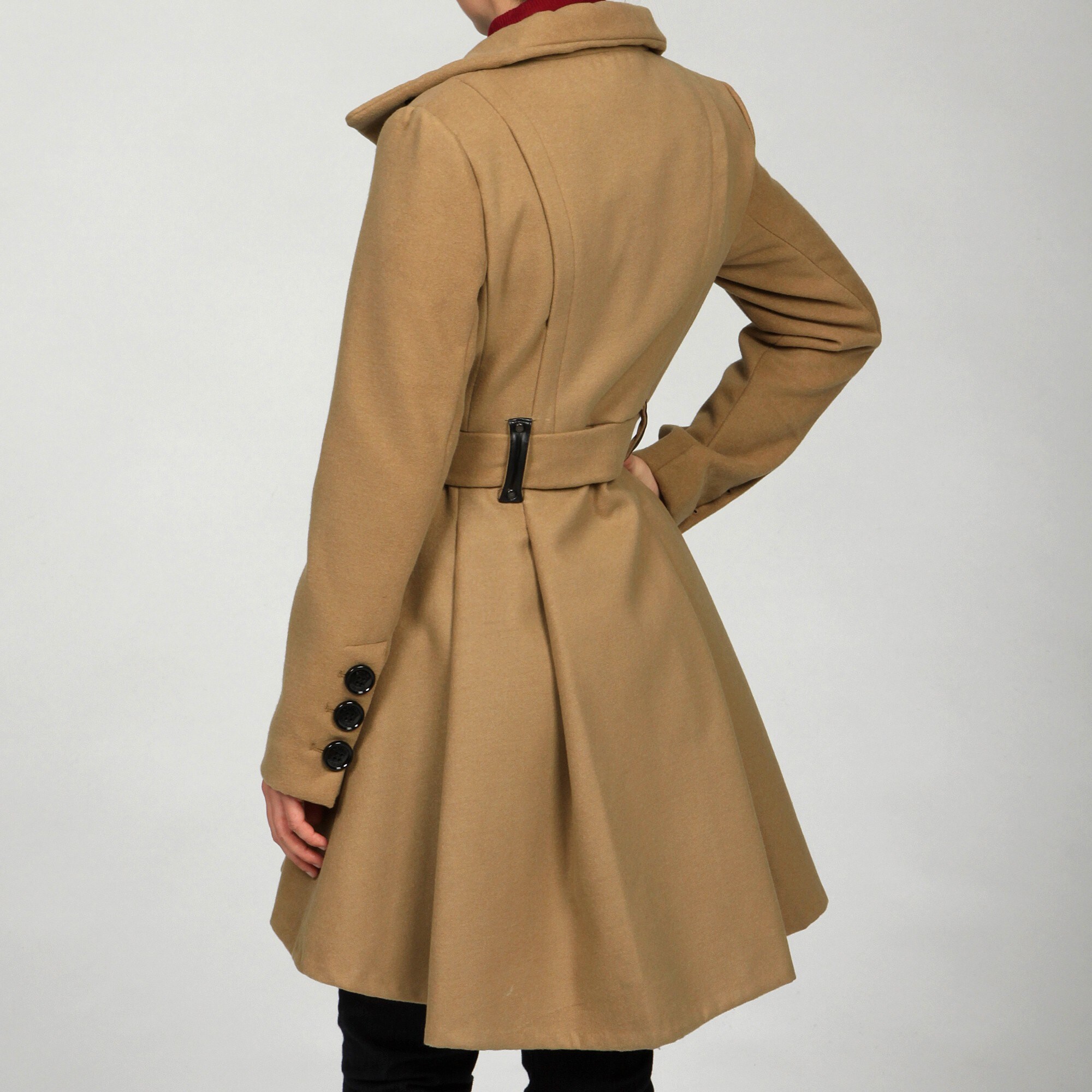 Shop Steve Madden Women's Camel Belted Coat - Free Shipping Today ...
