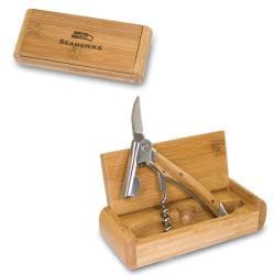 Elan Bamboo Seattle Seahawks Corkscrew and Bamboo Box - Brown - Bed ...