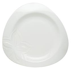 Red Vanilla Clematis White Porcelain Dinner Plates (Set of 6) - Bed ...