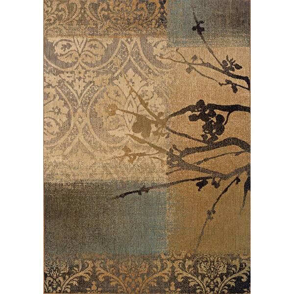 Messina Gold/ Grey Transitional Area Rug (6'7 x 9'6) - Bed Bath ...