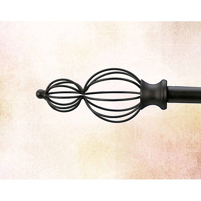 Black Bird Cage Finials (Set of 2) - Overstock - 6217463