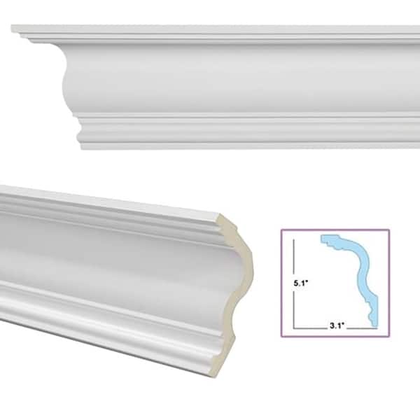 Cyma Recta 6-inch Crown Molding (8 pieces) - Bed Bath & Beyond - 6237606