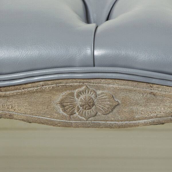 Tassia Button-tufted Bonded Leather Bench by Christopher Knight Home - Bed Bath & Beyond - 6253758