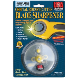 Yellow Orbital Rotary Blade Sharpener with Improved Cutting Angle - Bed ...