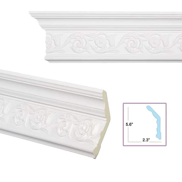 Scrolling Foliage 6-inch Crown Molding (8 pieces) - Bed Bath & Beyond ...