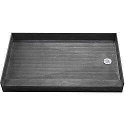 Redi Base 30 x 60 Single Curb Shower Pan with Right Drain - Bed Bath ...