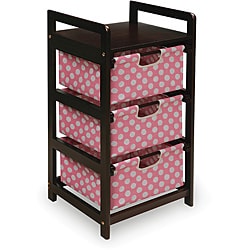 Pink Dot Three Drawer Hamper and Storage Unit - Bed Bath & Beyond - 6297298