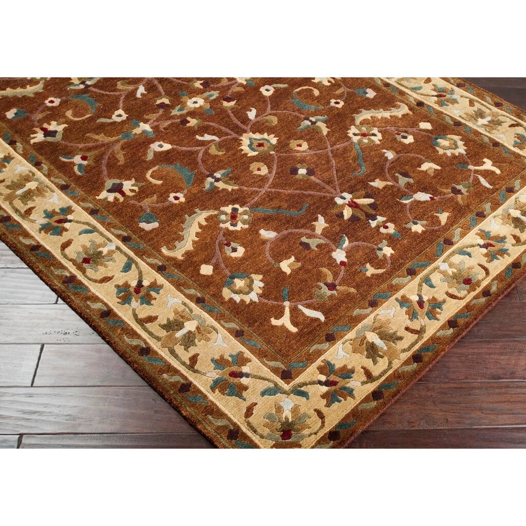 Hand-knotted Anastacia Semi-worsted New Zealand Wool Area Rug - 2'6" x ...