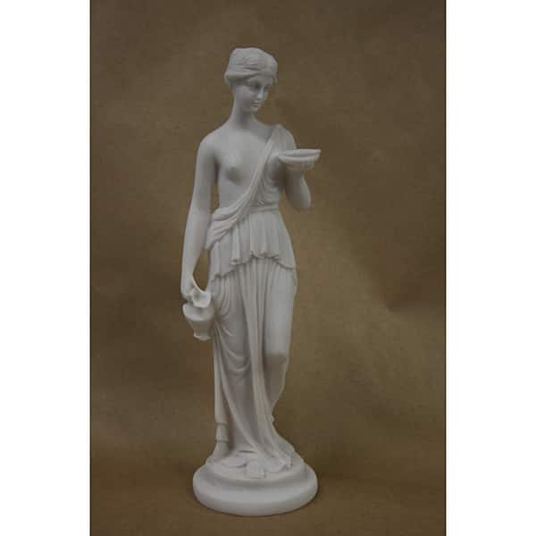 White Bonded Marble Statue of Greek Goddess Hebe, The Cup Bearer - Bed ...