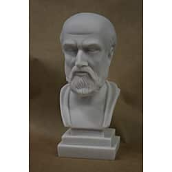 MarbleCast 8.5-inch-tall White Bonded-marble Bust of Hippocrates - Bed ...