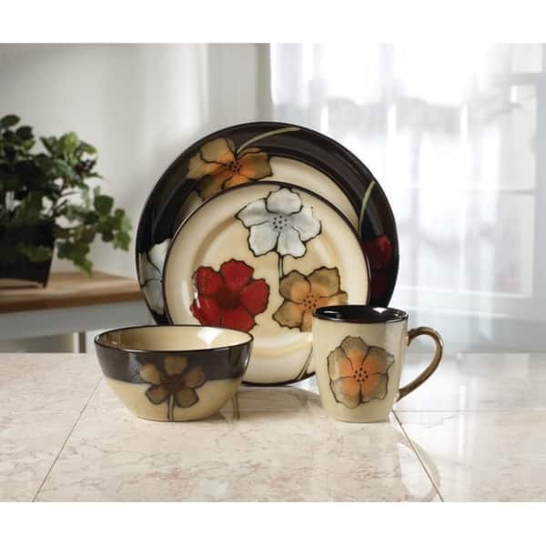 Pfaltzgraff Painted Poppies Dinnerware Set, Service for 4 - On Sale ...