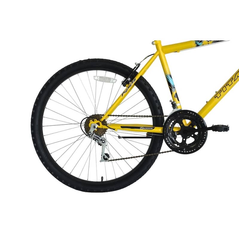 Titan Pioneer Men's 18-speed Mountain Bike, Yellow - Bed Bath & Beyond - 6364123