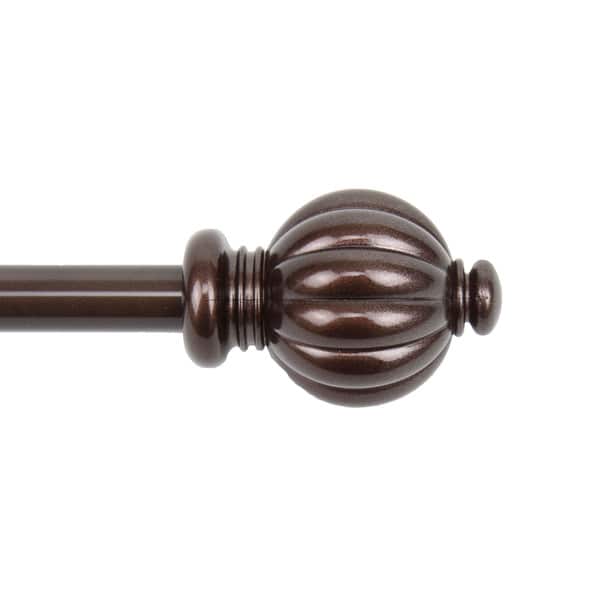 Classic Adjustable Cocoa Dome Curtain Rod Set - Bed Bath & Beyond - 6367486