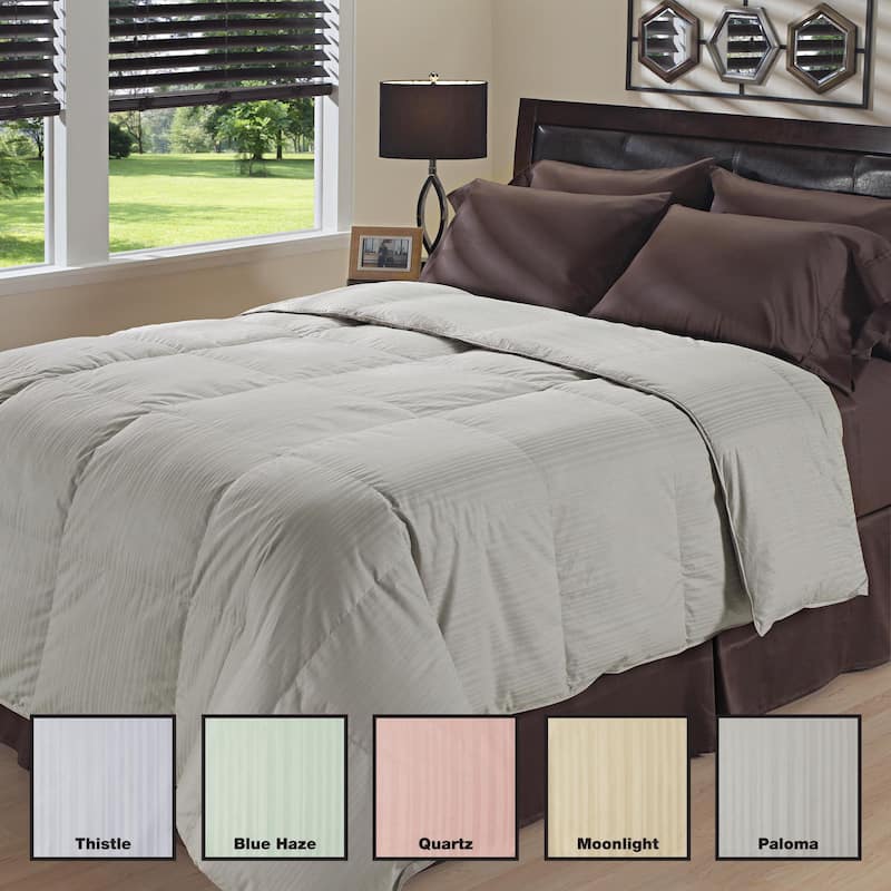 Oversized 350 Thread Count Waterbury Stripe Down Comforter - Overstock ...