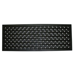 Black 30-inch x 18-inch Braided Rubber Mat - Door Mat - Bed Bath ...