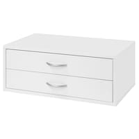 Organized Living freedomRail O-Box White 2-Drawer Hanging Closet ...