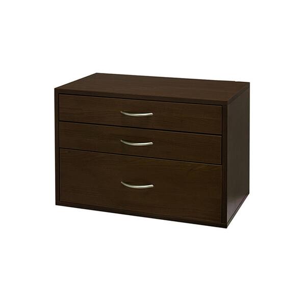 Organized Living freedomRail O-Box Chocolate Pear 3-Drawer - Bed Bath & Beyond - 6415661