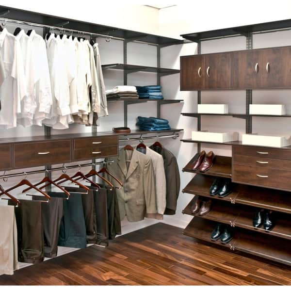 Organized Living freedomRail Double Hang Chocolate Pear 'Big-O-Box' 1 ...