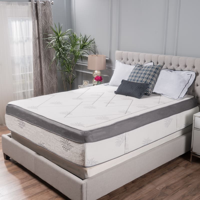 Aloe Gel-Infused Memory Foam Queen Mattress by Christopher Knight Home ...