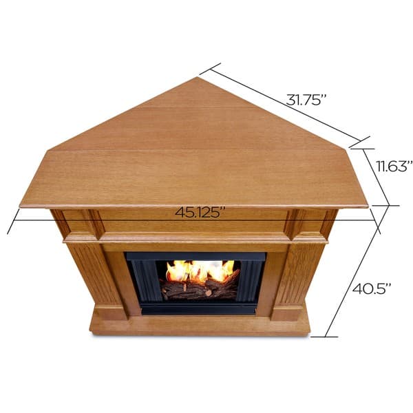 Camden Real Flame Light Oak Ventless Gel Fireplace - Bed Bath & Beyond ...