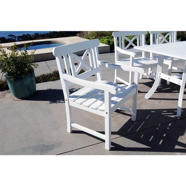 Surfside Eco-friendly Outdoor Wood Arm Chair by Havenside Home - Bed ...