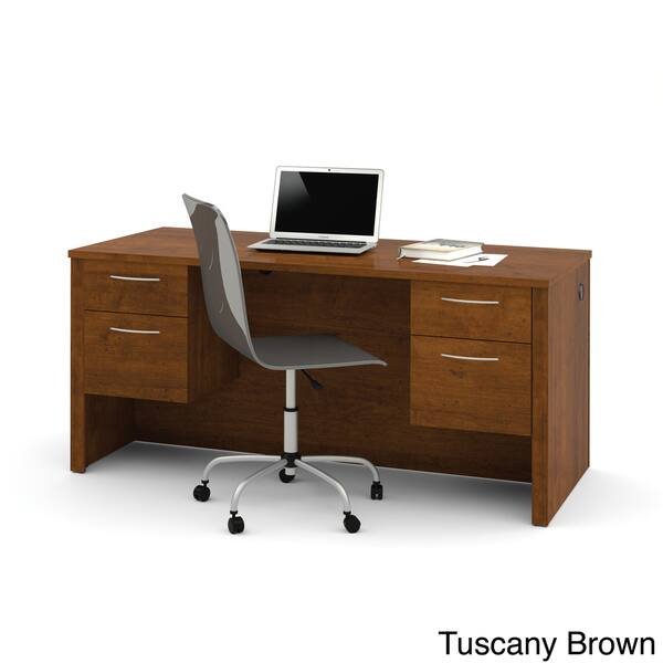Bestar Embassy Executive Desk with Dual Half Pedestals - Bed Bath ...