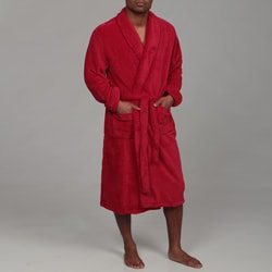 Woven Workz Unisex 'Boston' Red Microfiber Bath Robe - Bed Bath ...