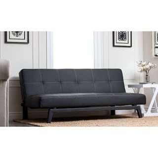 Abbyson Living Ashlyn Black Convertible Sleeper Futon Sofa - Bed Bath ...