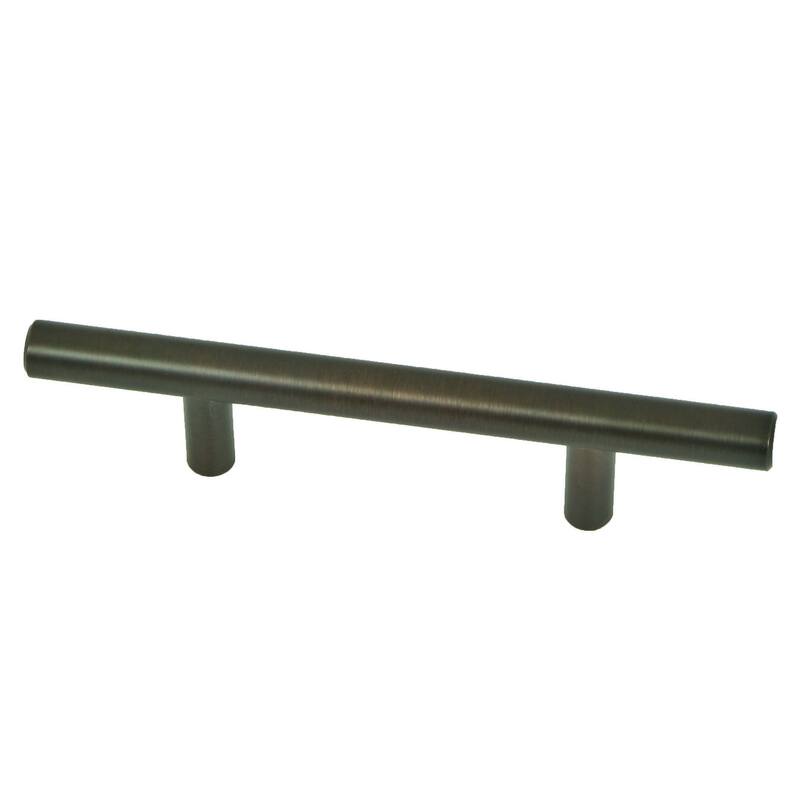 Stone Mill Oil-Rubbed Steel Cabinet Drawer Bar Handle (Pack of 5 ...