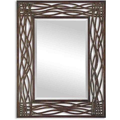 Uttermost Bozeman Distressed Blue Mirror - Overstock - 7897281