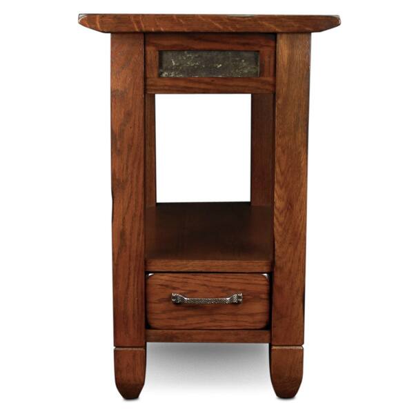 Rustic Oak Chairside Table - Bed Bath & Beyond - 6483850