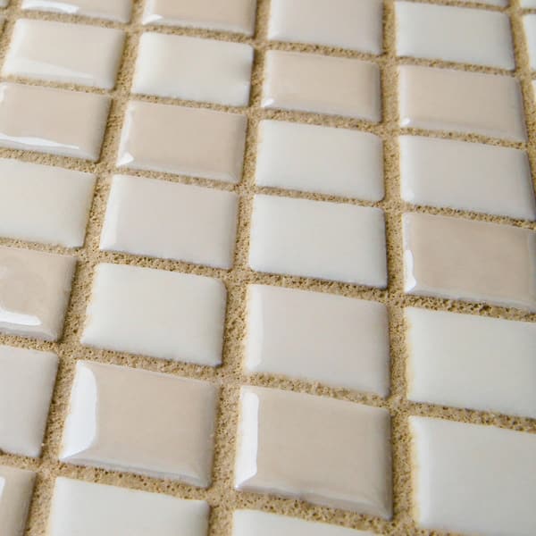 Merola Tile 11.75x11.75-inch Posh Pixie Almond Porcelain Mosaic Tiles (Set of 10) - Bed Bath ...