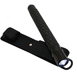Defender Black Metal 21.5-inch LED Flashlight Baton with Sheath - Bed ...