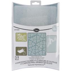 Sizzix Textured Impressions Figgy Pudding Birds/Reindeer Embossing ...