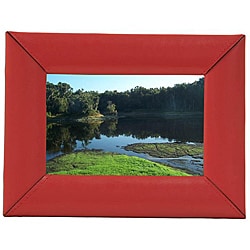 Red Leather 4x6-inch Picture Frame - Bed Bath & Beyond - 6559805