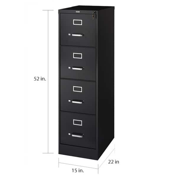 Hirsh Commercial 22"D 4-drawer Letter Vertical File Cabinet - Bed Bath ...