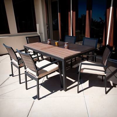 RST Brands Zen 7-piece Patio Furniture Dining Set - Overstock - 6573865