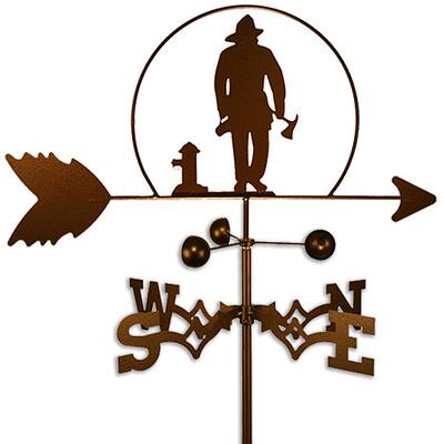 Handmade Firefighter Fire Man Weathervane - Overstock - 6575892