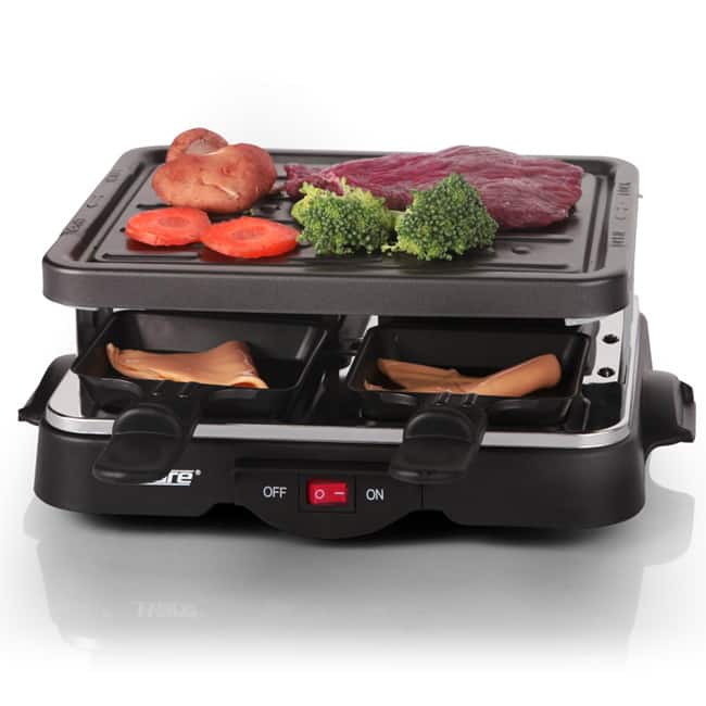 E-Ware Electric Non-Stick 4-pan Mini Grill Plate - Overstock - 6576515