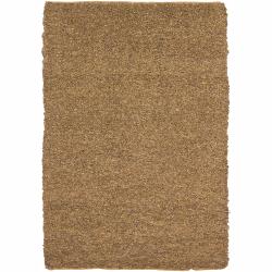 Artist's Loom Hand-woven Natural Eco-friendly Leather Shag Rug (7'9x10 ...