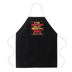 'Messy Eating BBQ' Apron-Black - Bed Bath & Beyond - 6581499