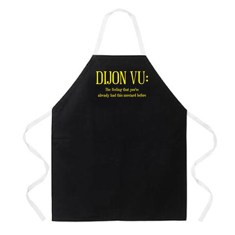 Attitude Aprons 'Dijon Vu' Black Apron - Overstock - 6581608