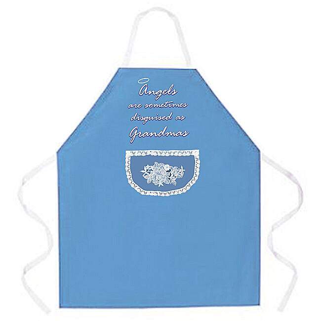 'Angels Are Sometimes Disguised As Grandmas' Kitchen Apron-Light Blue ...