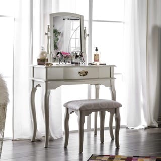 Furniture of America Lorena Traditional Cherry 2-Piece Vanity Set - Bed ...