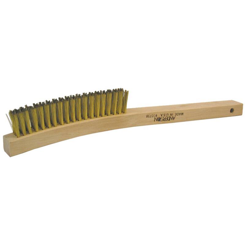 Anderson Brush Stainless Steel Brush with Wood Handle - Overstock - 6608698