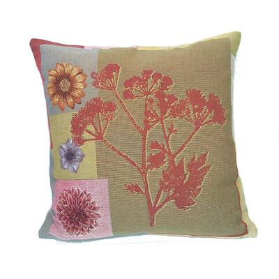 Corona Decor French Woven Flower Theme Decorative Pillow - Overstock ...