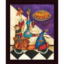 Jennifer Garant 'Fresh Brewed' Framed Print Art - Black - Bed Bath ...