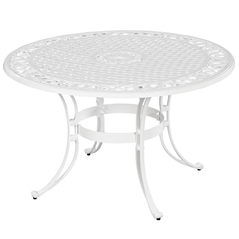 Biscayne 48-inch White Finish Round Dining Table by Home Styles - 29"h ...