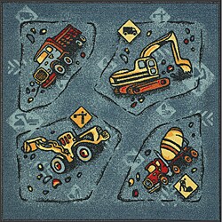 Somette Tufted Construction Zone Rug - 3' x 3' - Bed Bath & Beyond ...